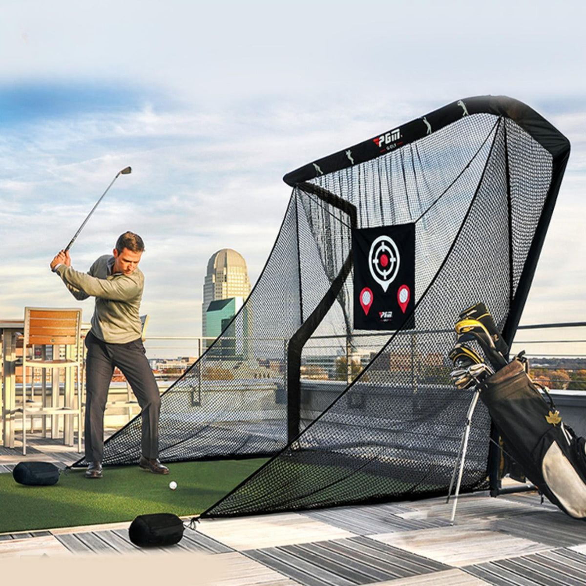 PGM Golf 2.5Mx2.5Mx3M Hitting Cage with Side Nets LXW019 – PGM Golf Australia